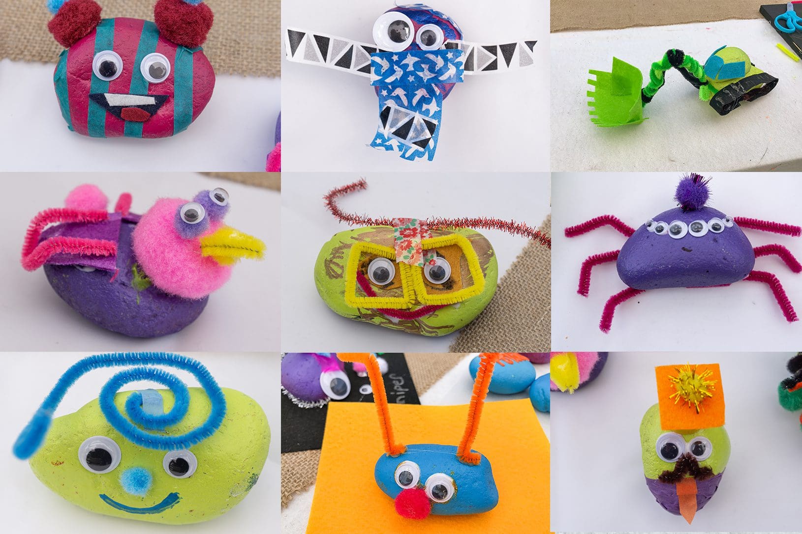 Rock Painting with Less Mess | Creating Rock Characters